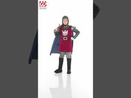 Ridder kind Wilhelm rood | Stoere ridderoutfit voor kids