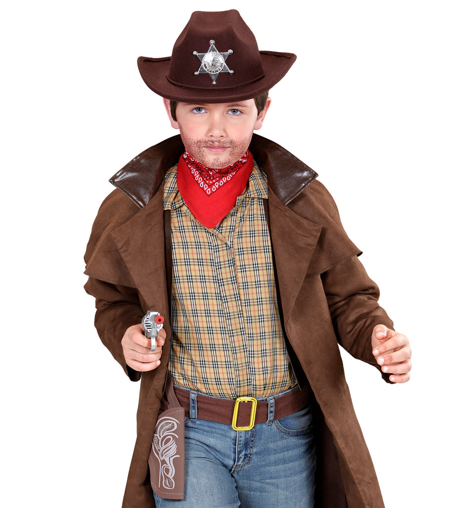 Cowboy pistool met holster | Bruin speelgoed pistool