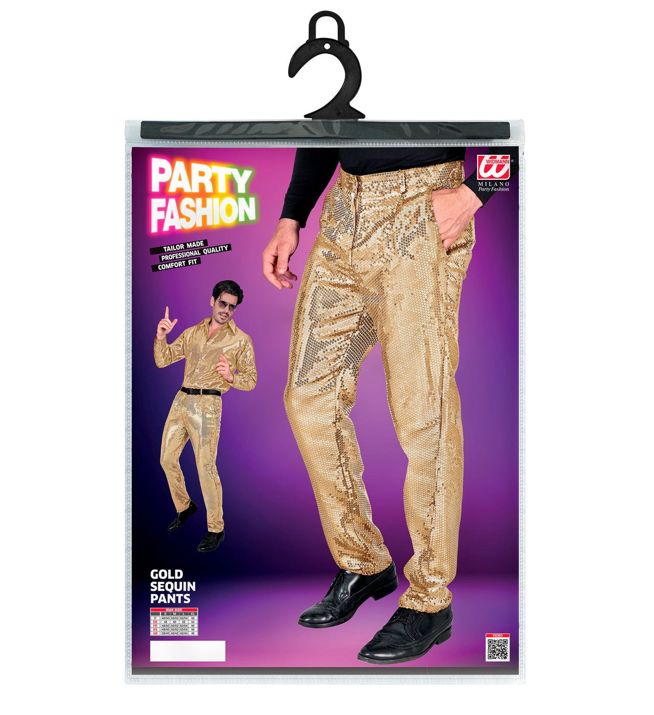 Paillettenbroek Frank heren | Gouden feestbroek kopen