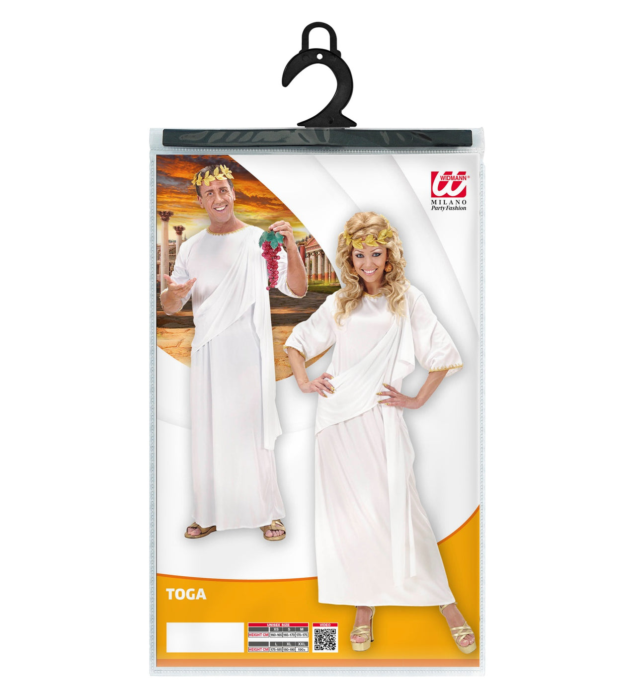 Romeinse toga wit unisex | Klassieke outfit voor feesten