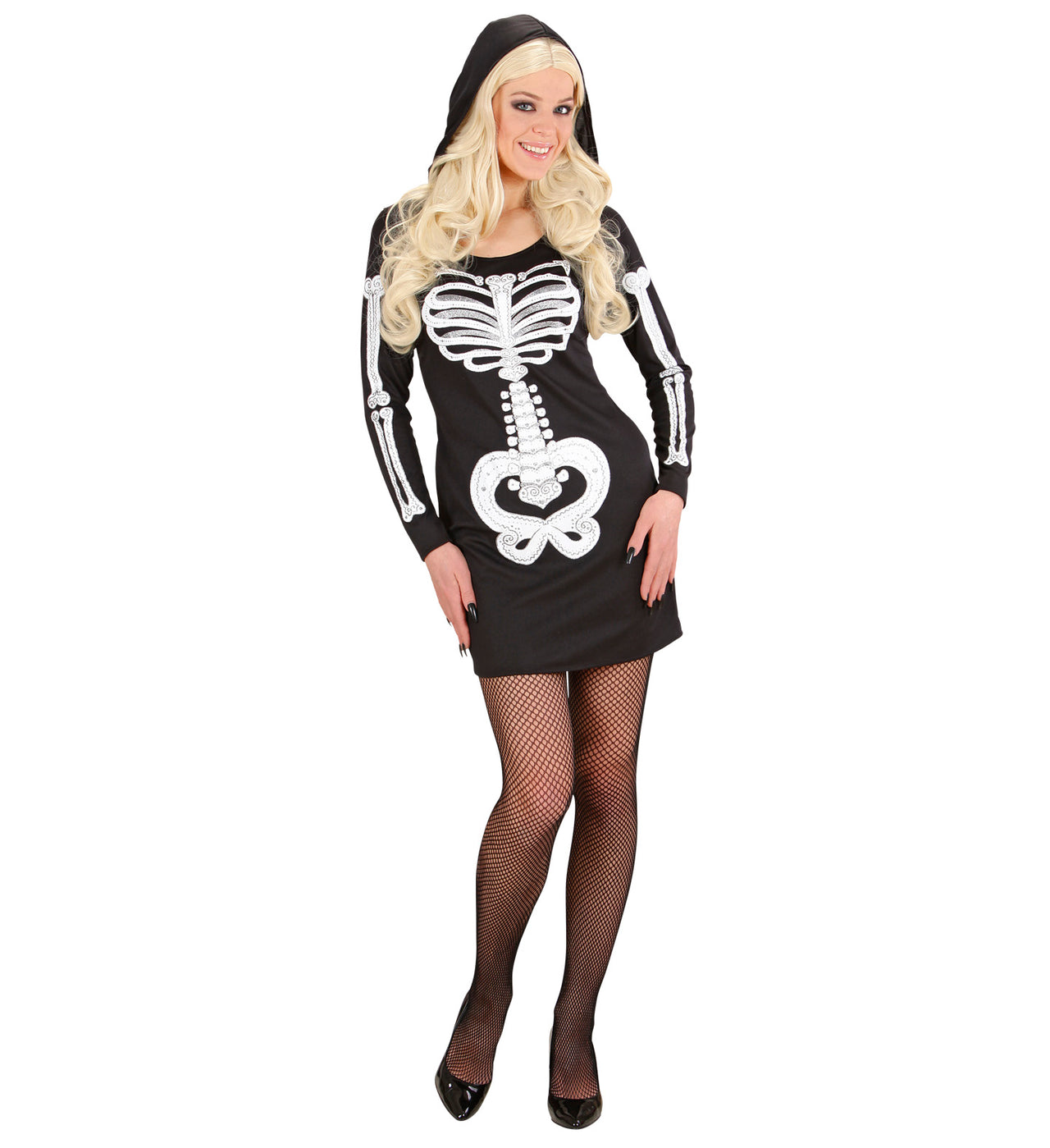 Skelet pak Stacey | Griezelig kostuum voor Halloween