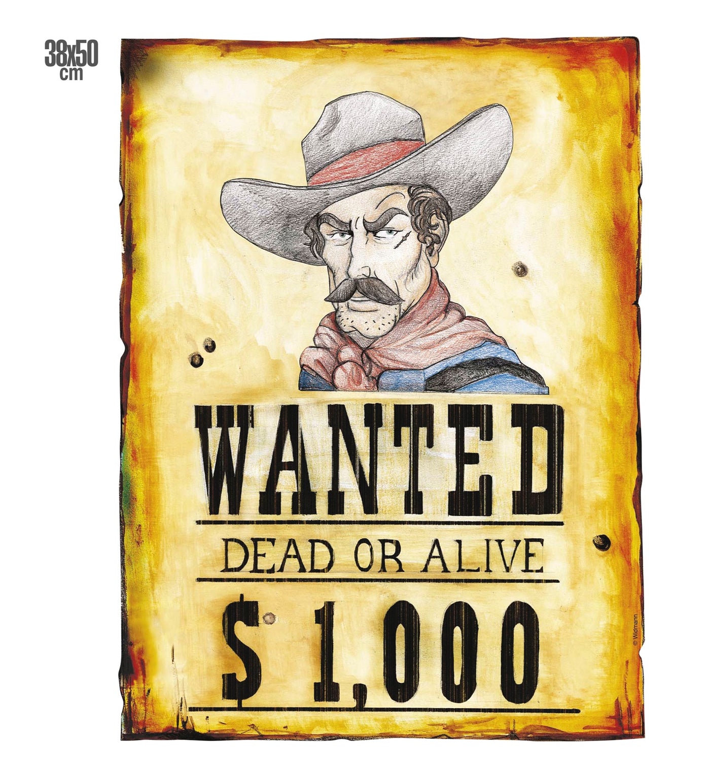 Wanted bord decoratie | Western feestversiering