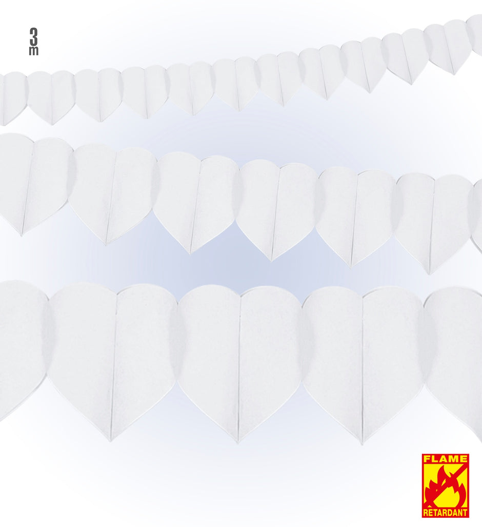 Witte hartjes slinger | Perfect voor elk feest!