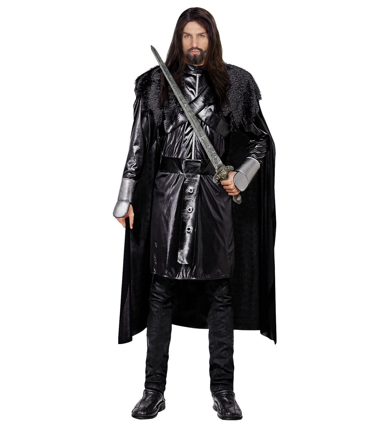 Zwarte Ridder L | Stoere ridderkostuum voor volwassenen