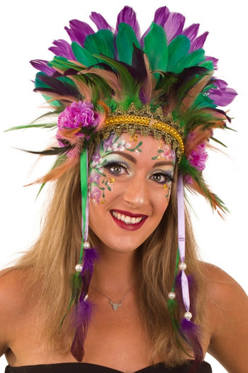 Hoofdtooi Hidatsa | Indrukwekkende Indianenaccessoire